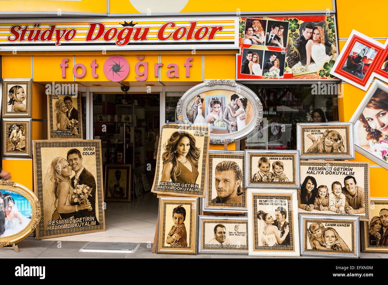 A store front photo studio in the Black Sea port of Trabzon, Turkey ...