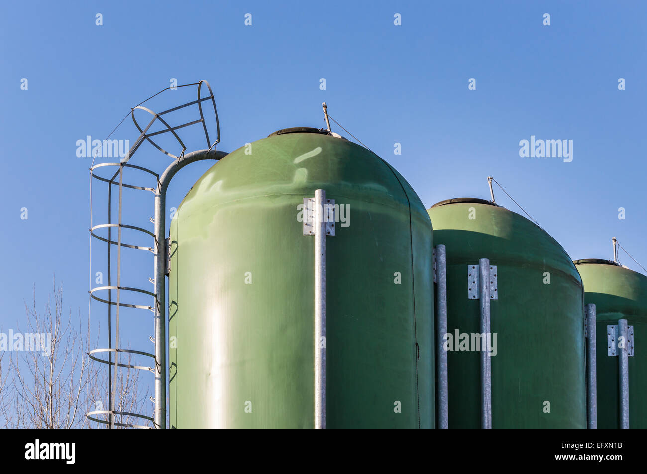agricultural silos for the storage of feed Stock Photo - Alamy