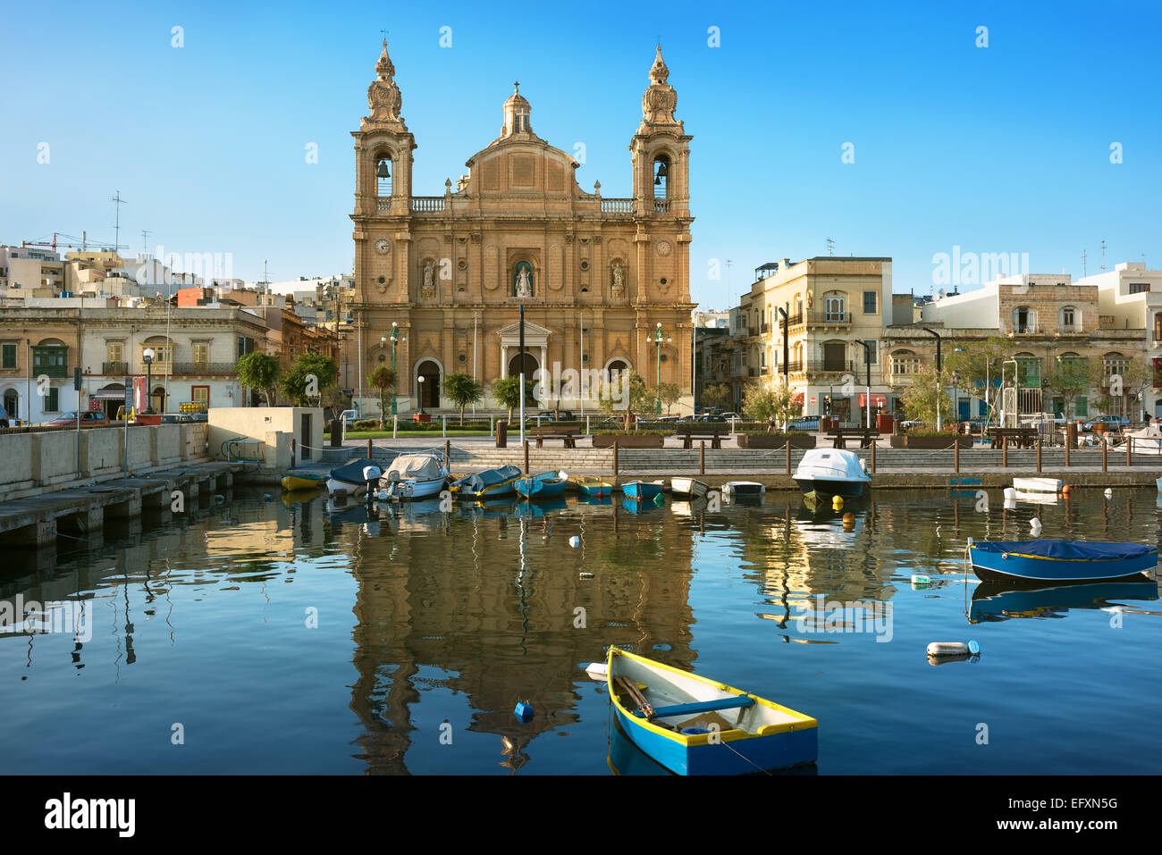 Parish Church in Msida Stock Photo - Alamy