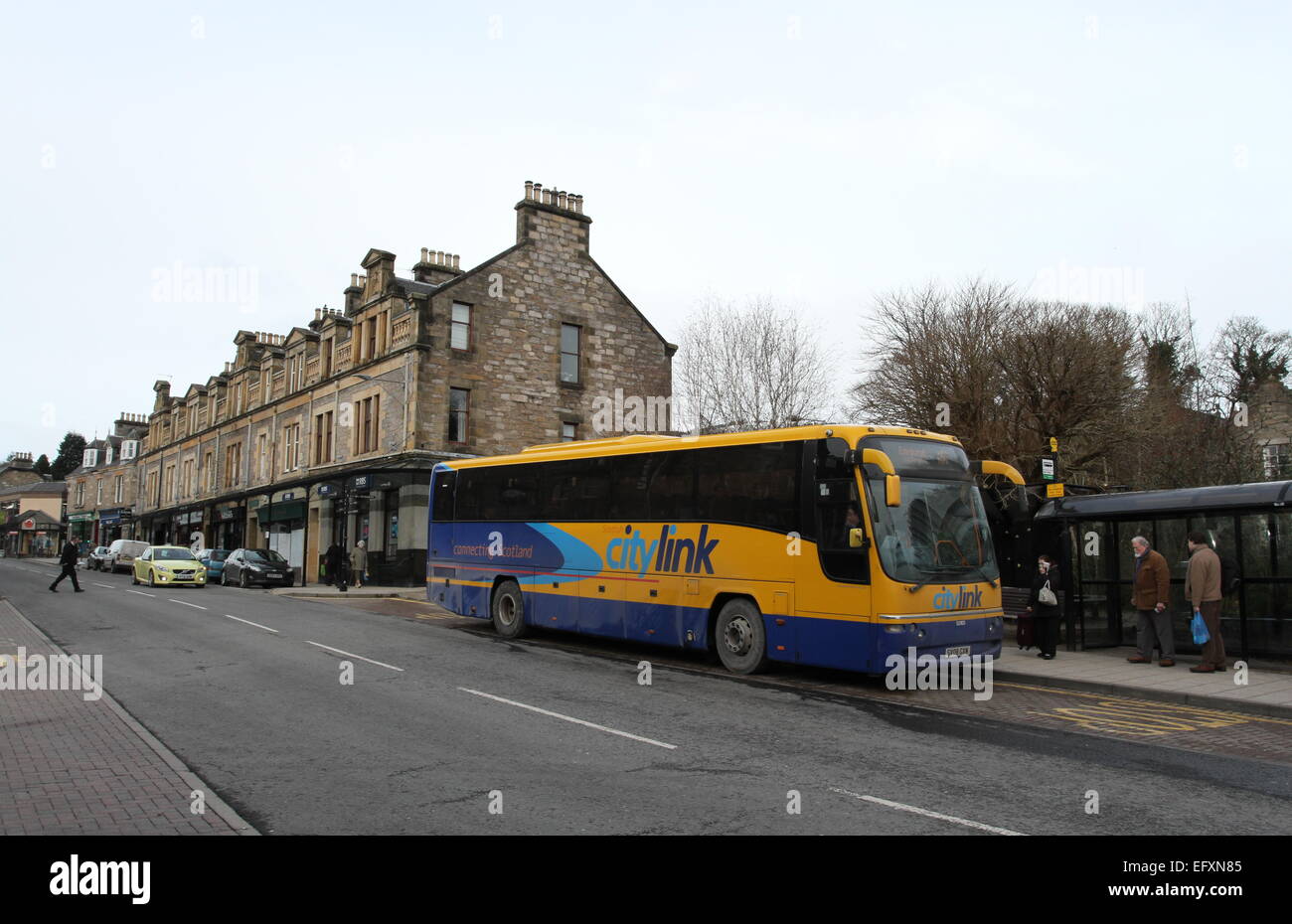 Citylink coach Pitlochry Scotland February 2015 Stock Photo - Alamy