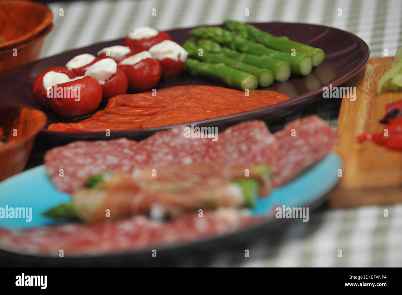 A selection of produce from a delicatessen, featuring many of the ...