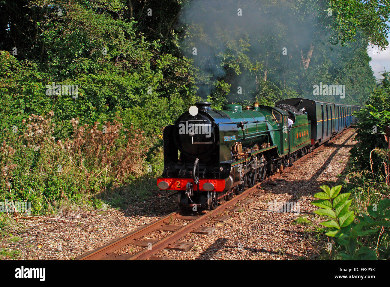 No.2 'Northern Chief' in summer sunshine between New Romney and Romney ...