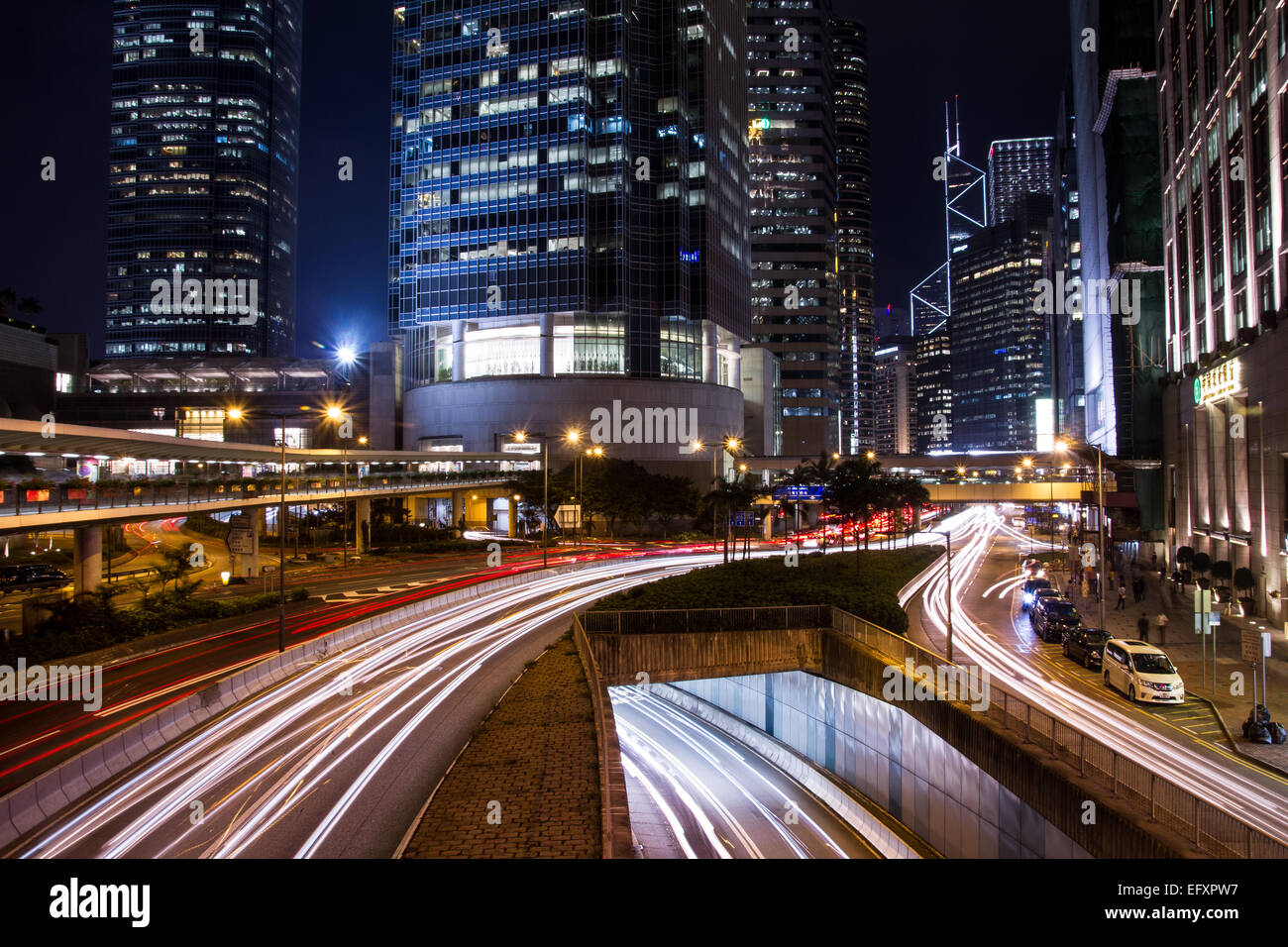Night view from Hong Kong Central Stock Photo - Alamy