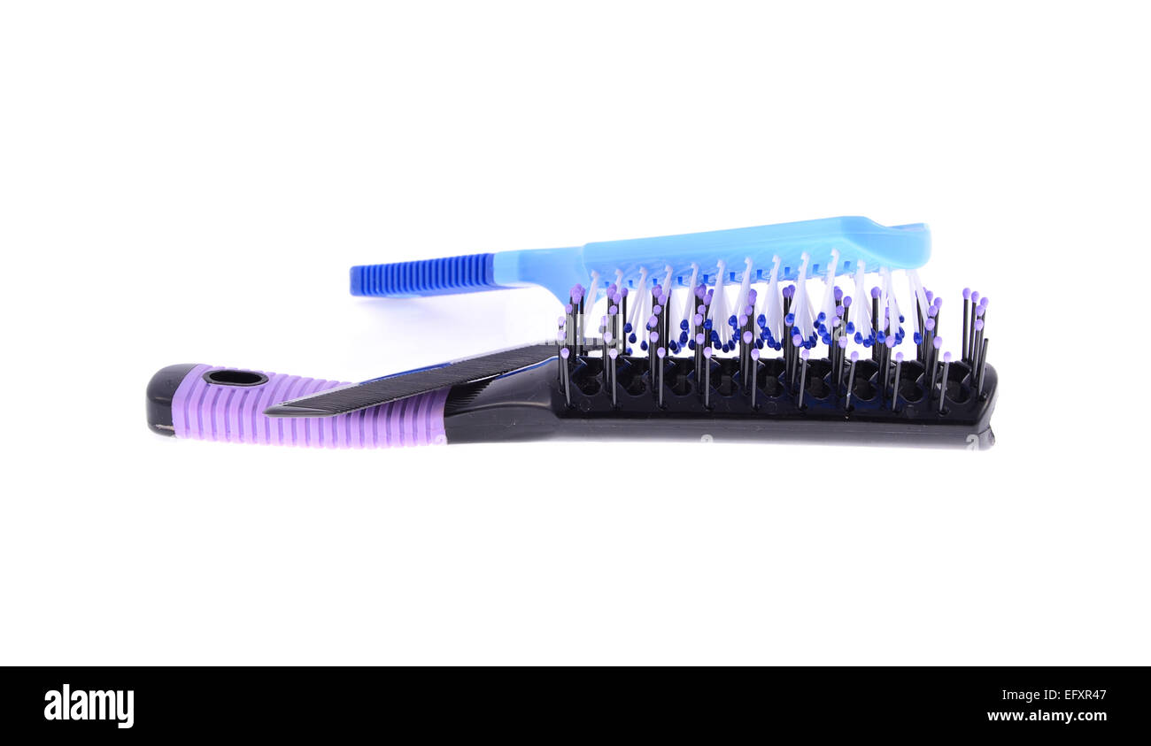 Hair Brush Isolated on White Background Stock Photo - Alamy