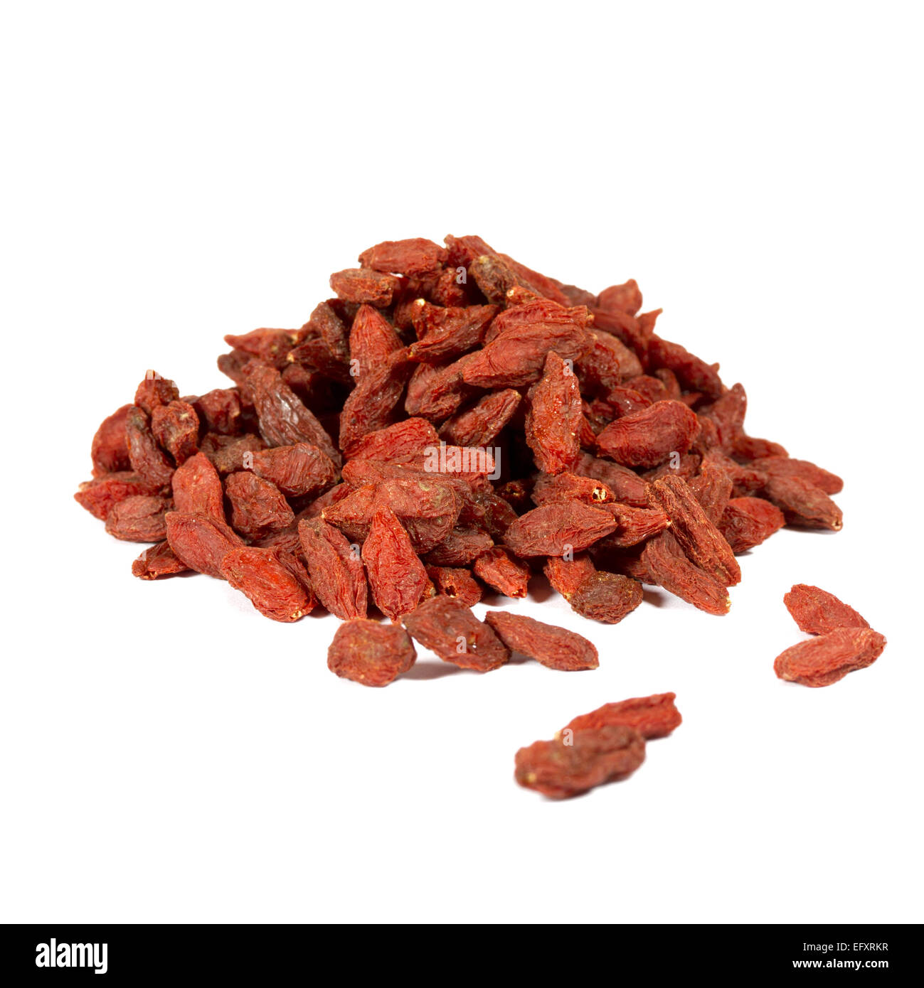 A macro photo of Goji Berries / Wolfberry. Isolated on white. Clipping ...