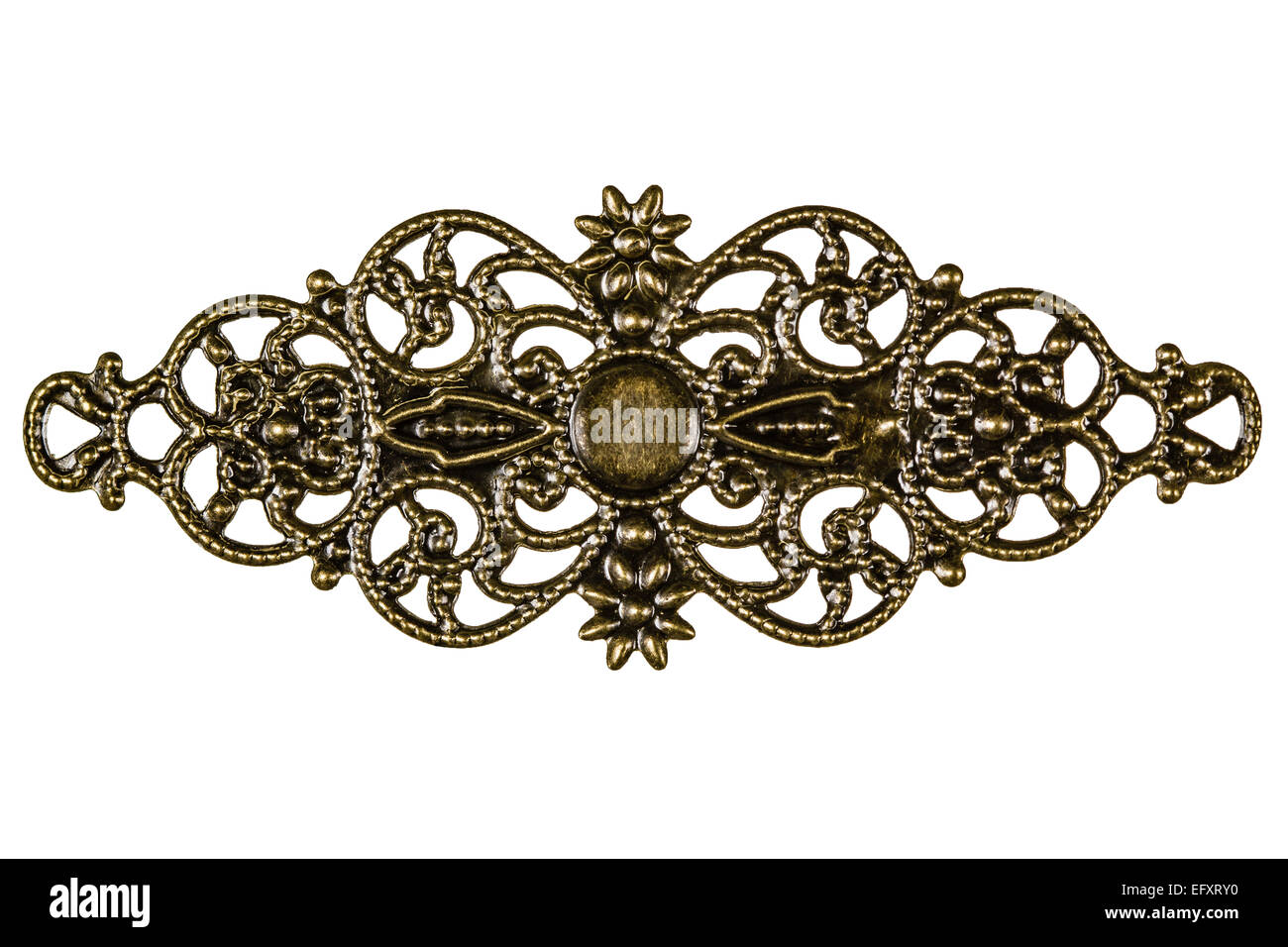 Filigree, decorative element for manual work, isolated on white ...