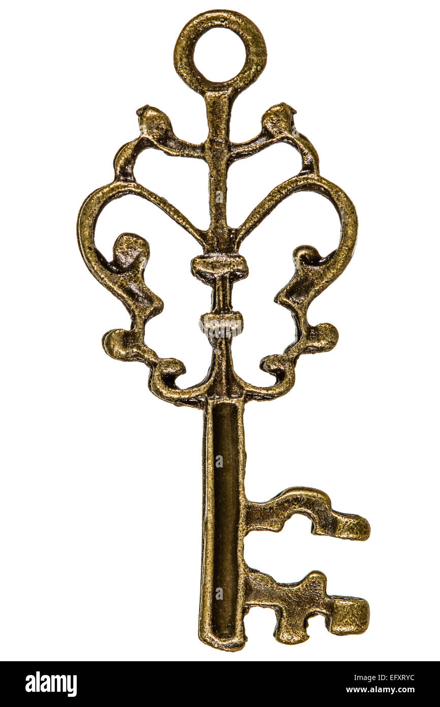 Key, decorative element, isolated on white background Stock Photo - Alamy