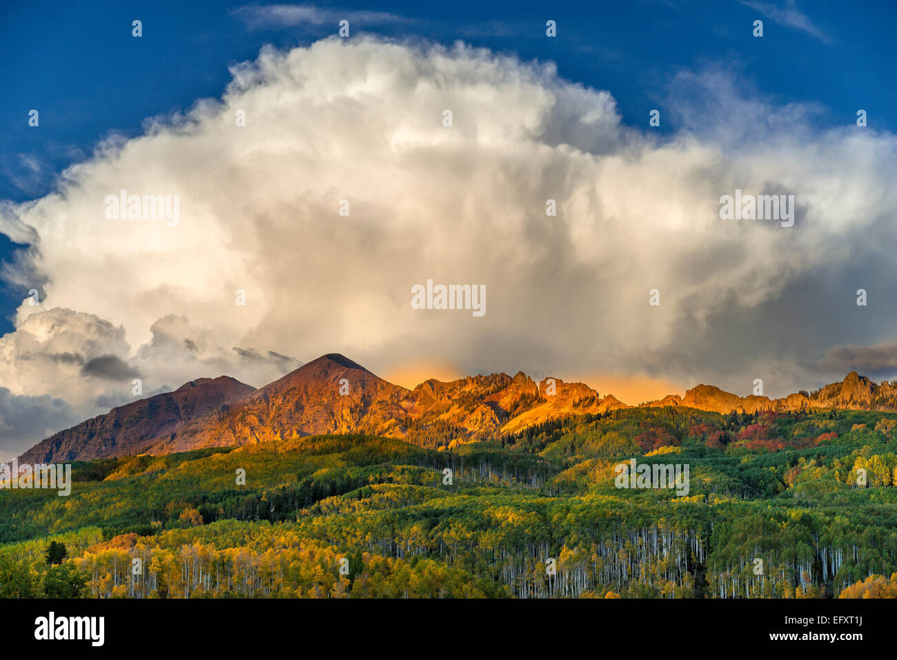 Gunnison National Forest, CO: Billowing clouds over the Ruby Range in ...