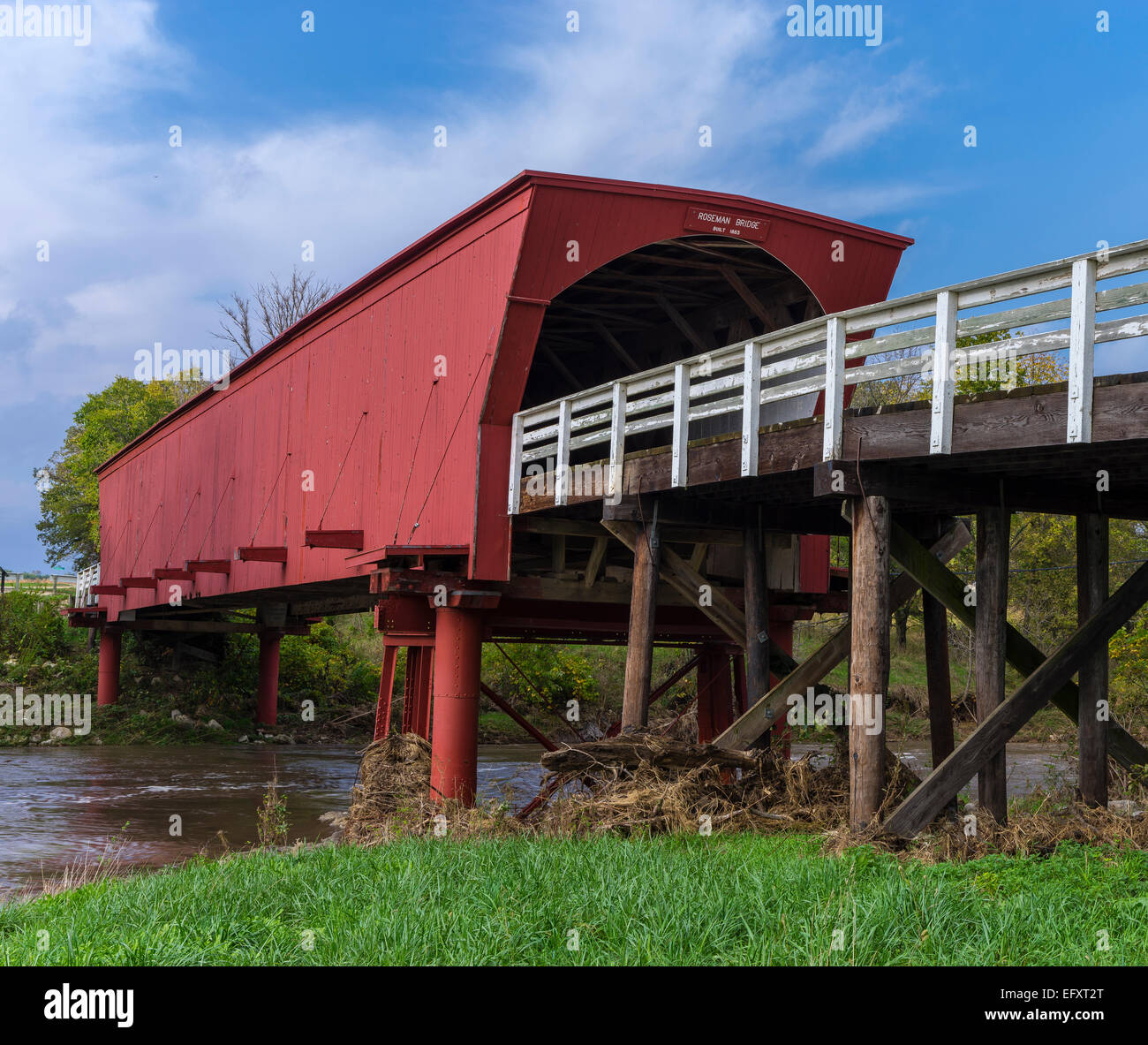 Madison County, IA: Roseman covered bridge (1884) on North River Stock ...