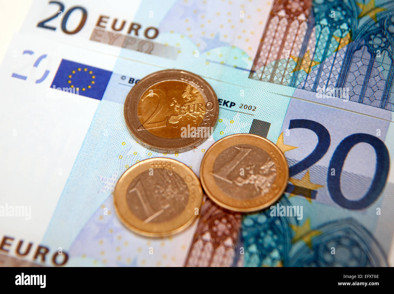 20 euro note coins hi-res stock photography and images - Alamy