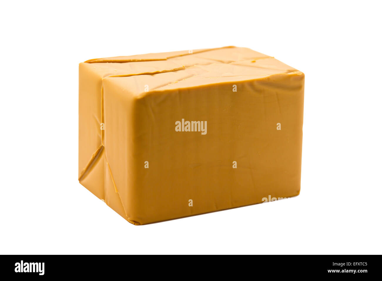 Norwegian Brown Goat Cheese on White Background Stock Photo - Alamy