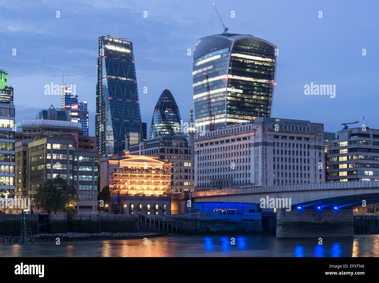 City of London. Financial district office buildings in the City of ...
