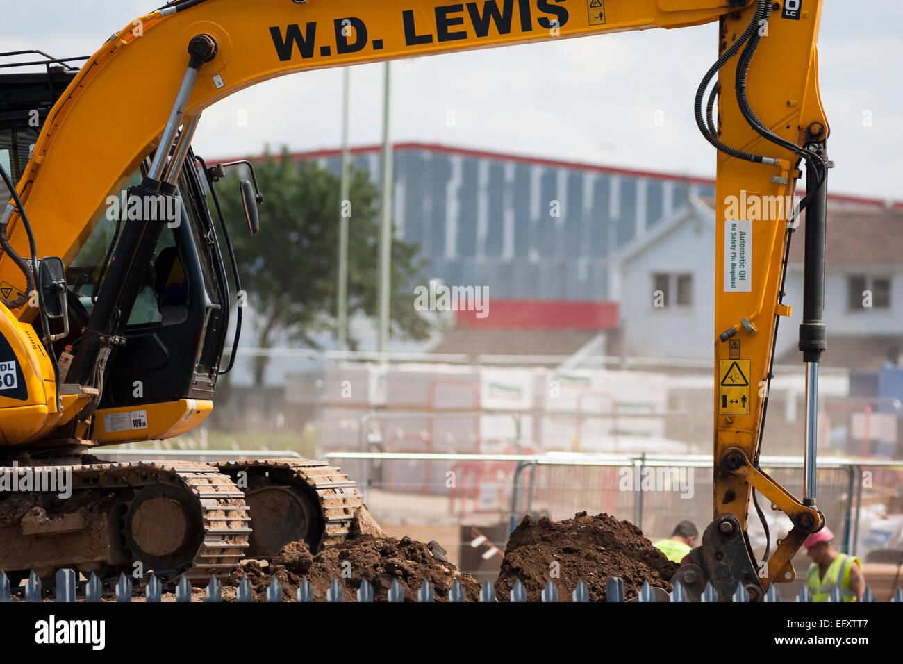 digger excavator on building site Stock Photo - Alamy