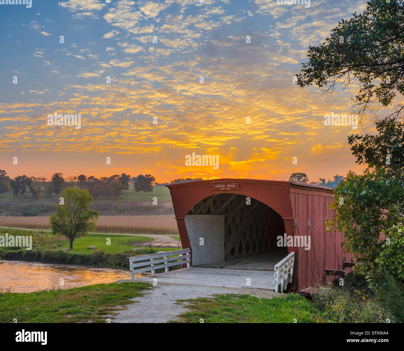 Madison County, IA: Hogback covered bridge (1884) on North River at ...