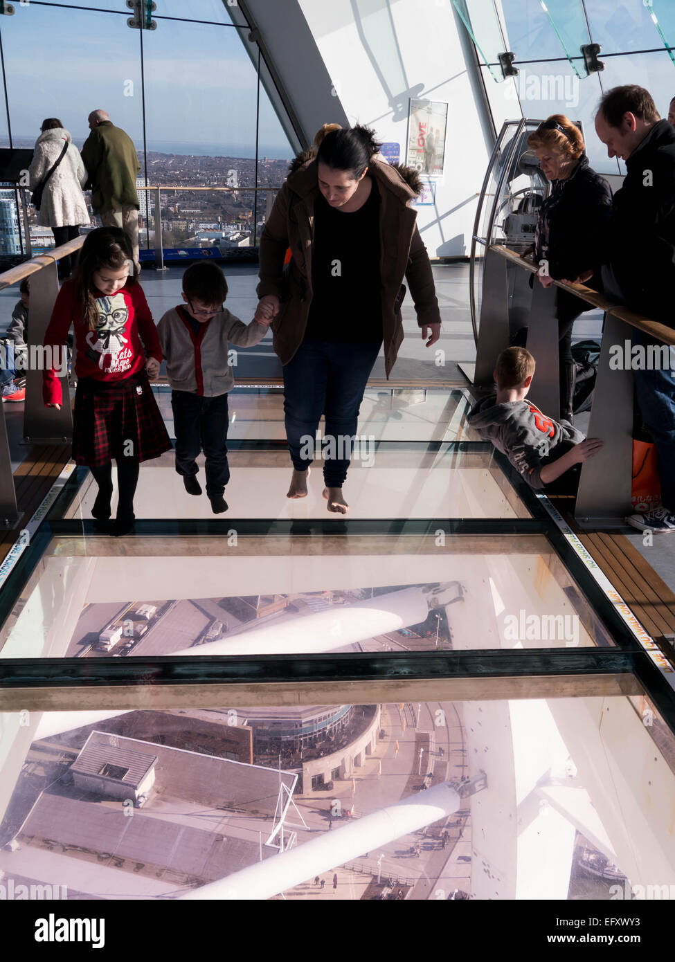 Walking over a glass floor hi-res stock photography and images - Alamy