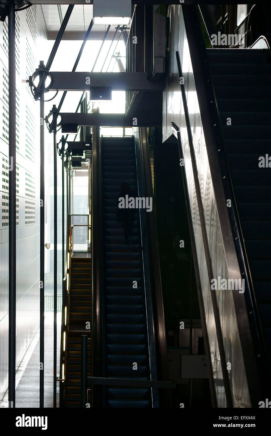 Escalator railing hi-res stock photography and images - Alamy