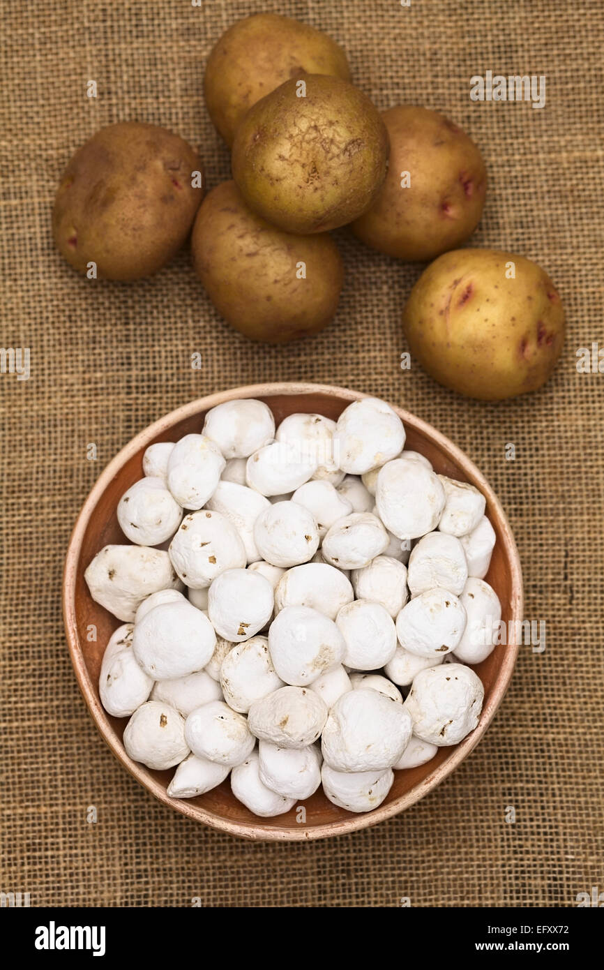 Tunta, also called white chuno or moraya, is a freeze-dried (dehydrated ...