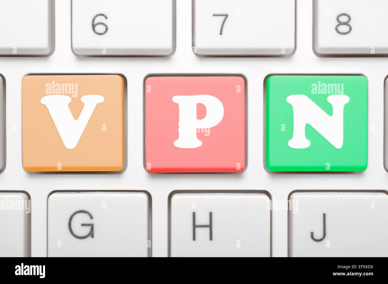 Virtual person network key on keyboard Stock Photo - Alamy