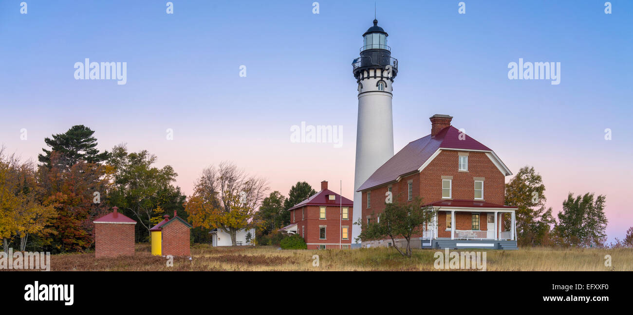 Pictured Rocks National Lakeshore, MI: Sunrise light on Au Sable Light ...