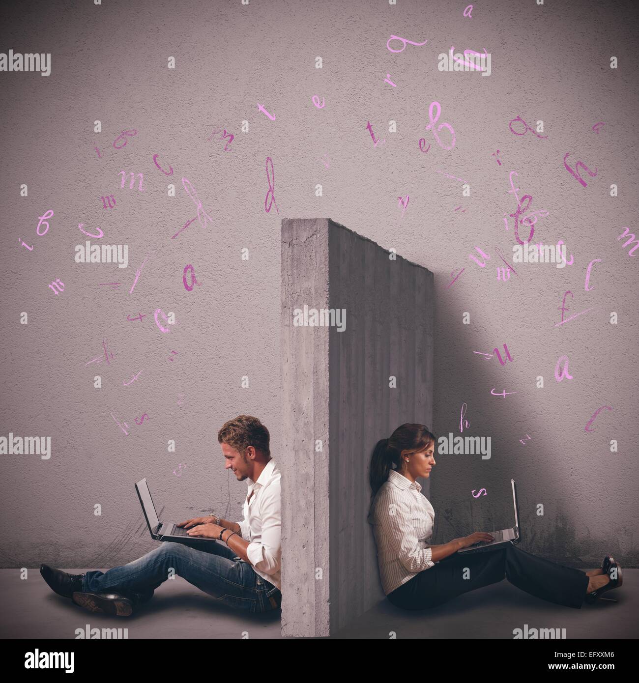 Talk in chat Stock Photo - Alamy