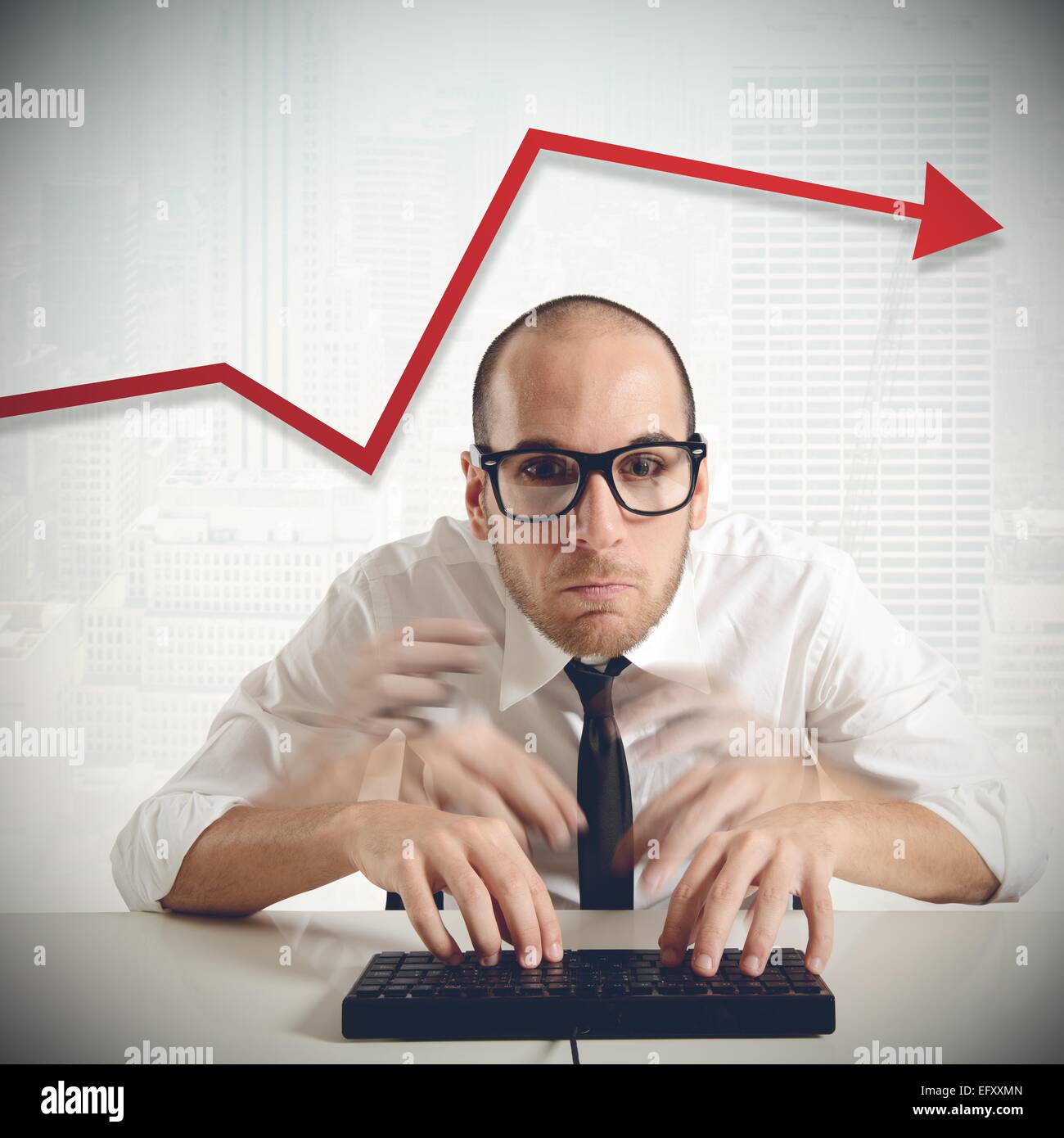 Businessman increase financial productivity Stock Photo - Alamy