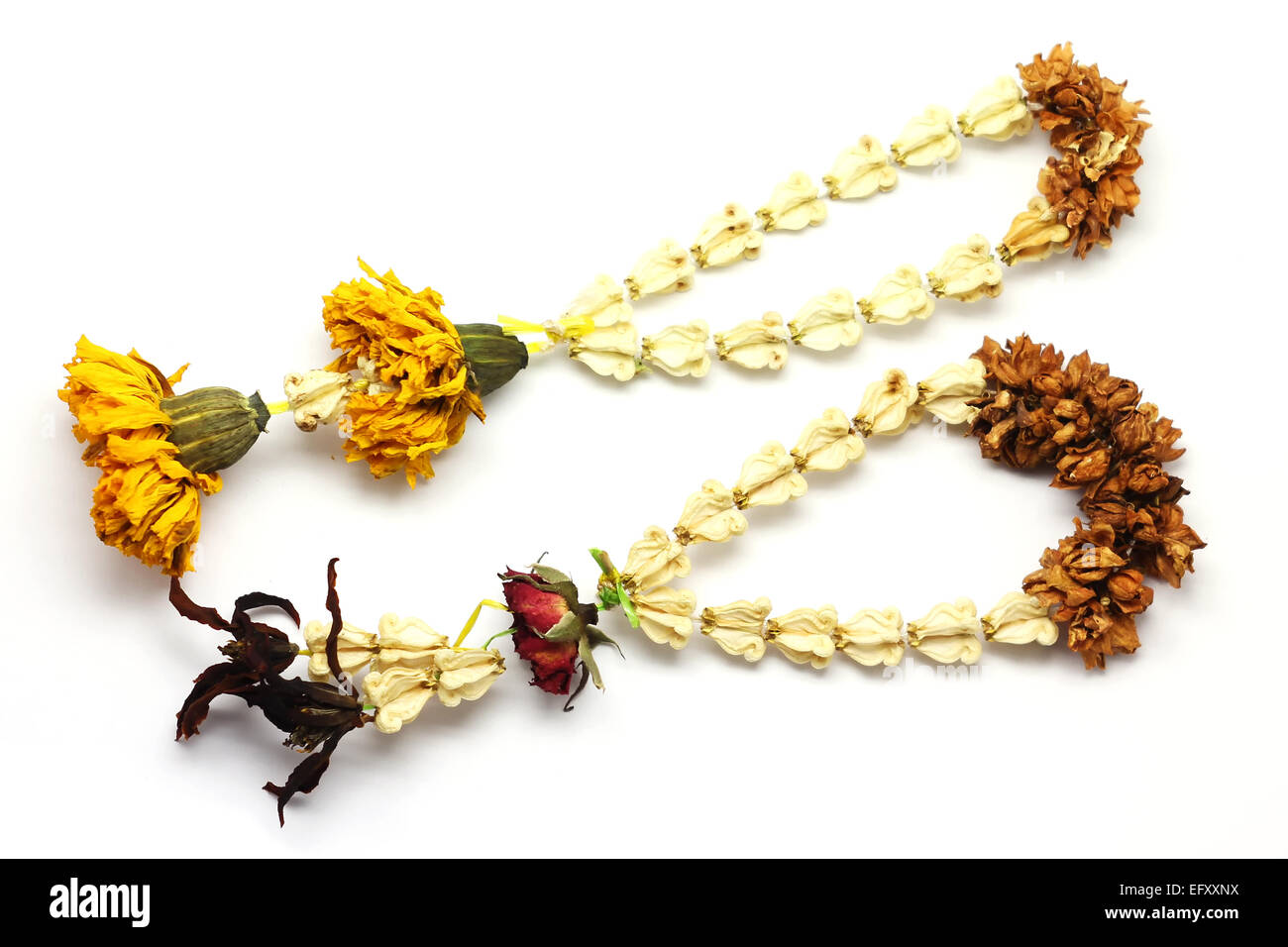 old garland flower(wreath) isolated on white background Stock Photo - Alamy