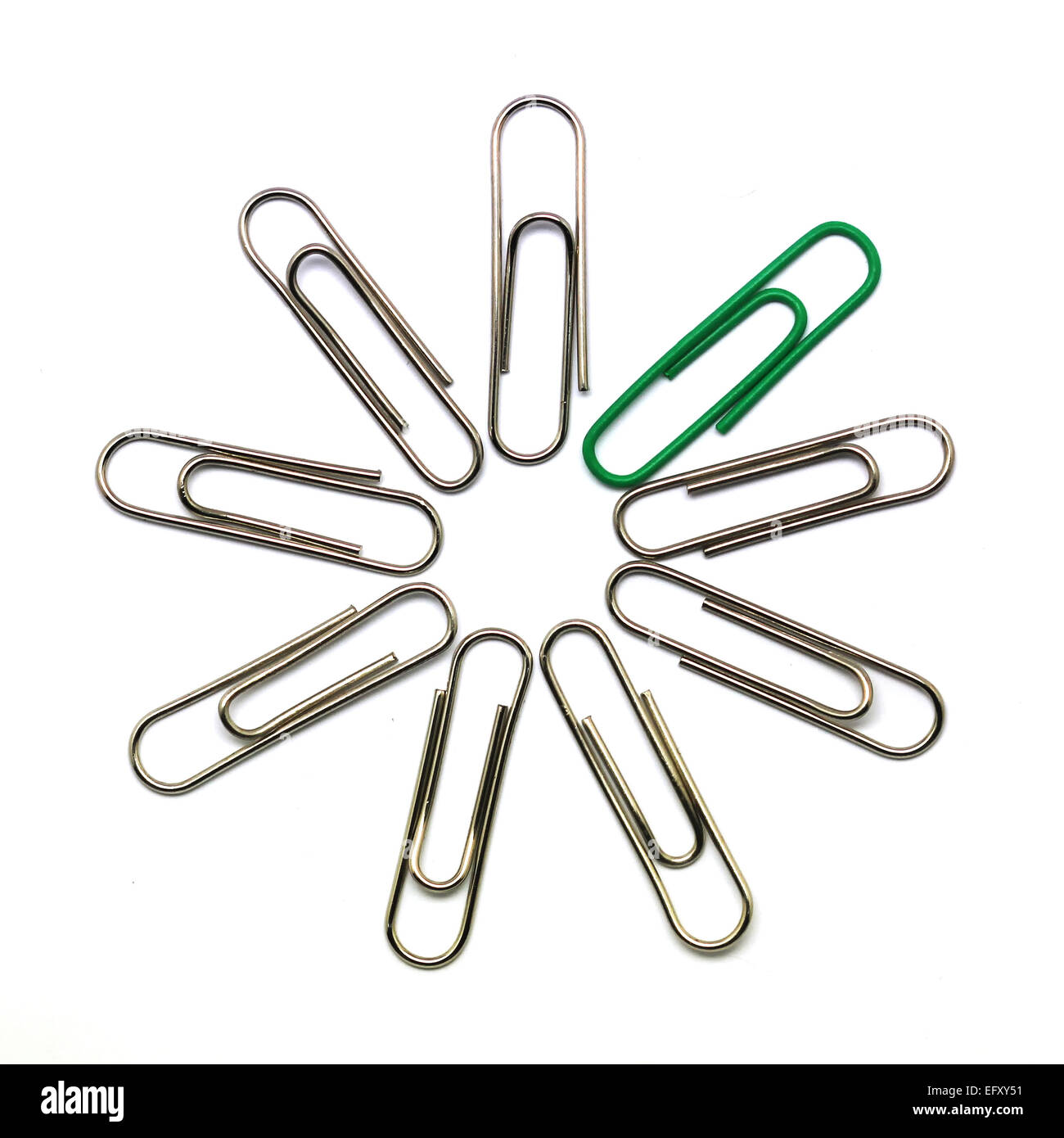 Paper clip isolated on white background Stock Photo - Alamy