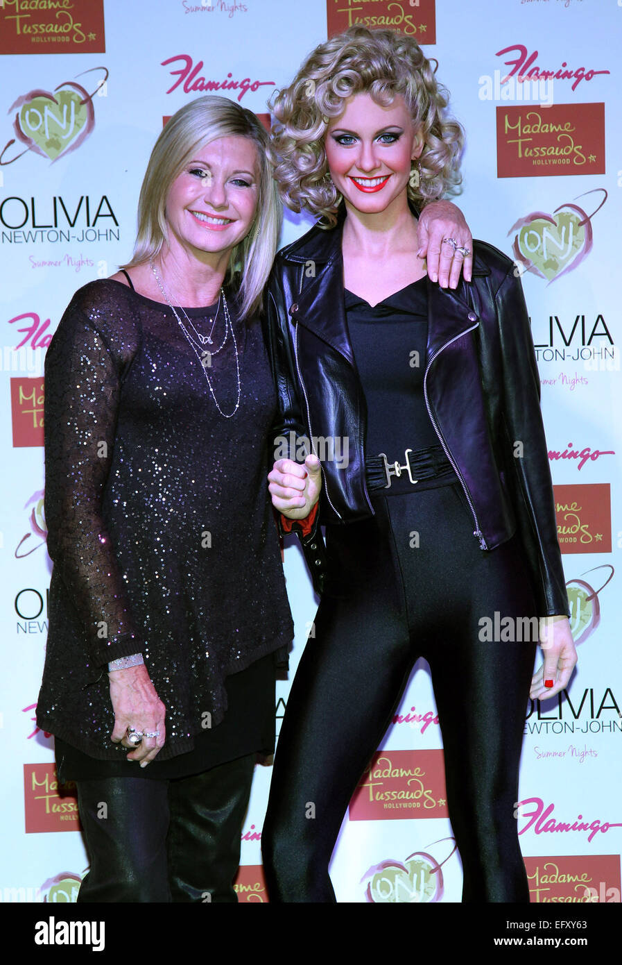 Olivia Newton John wax figure unveiling at Madame Tussauds Las Vegas Featuring: Olivia Newton ...