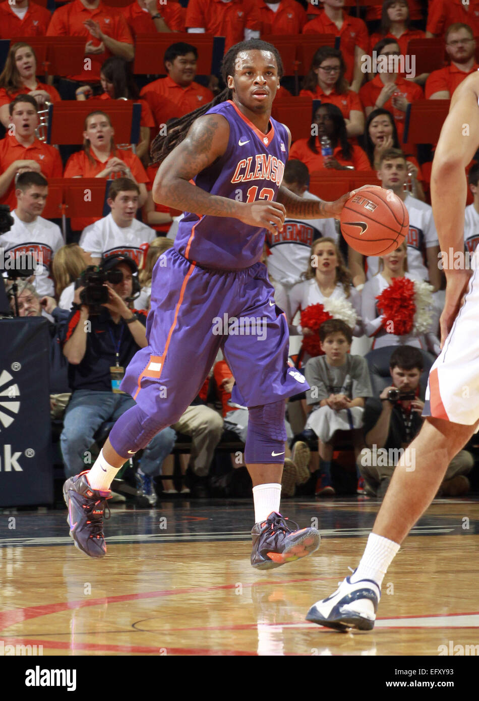 Charlottesville, Virginia, USA. 13th Jan, 2015. Clemson guard Rod Hall ...