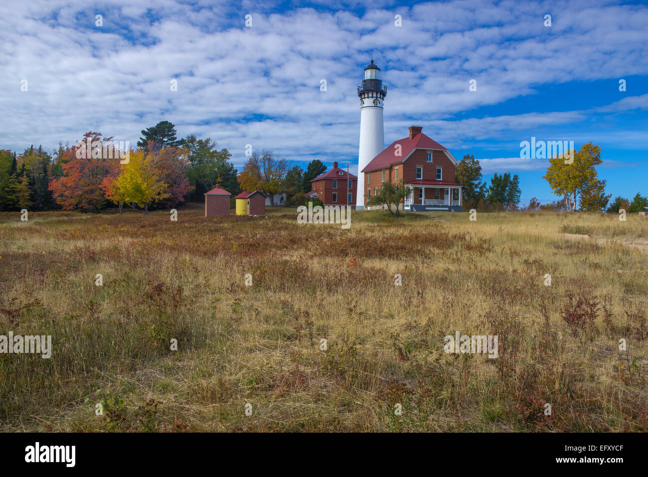 Pictured Rocks National Lakeshore, MI: Sunrise light on Au Sable Light ...
