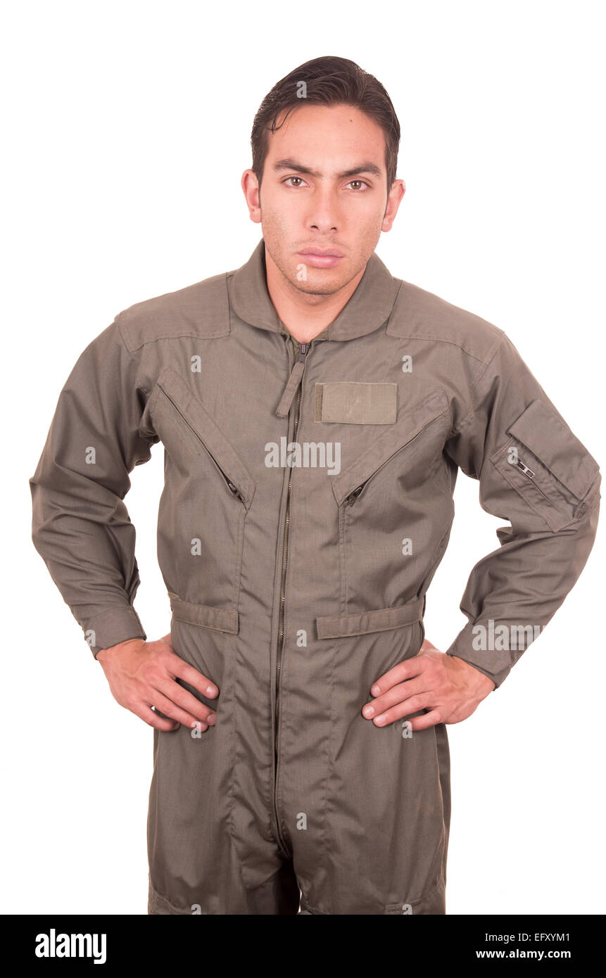 handsome young male pilot wearing uniform Stock Photo - Alamy