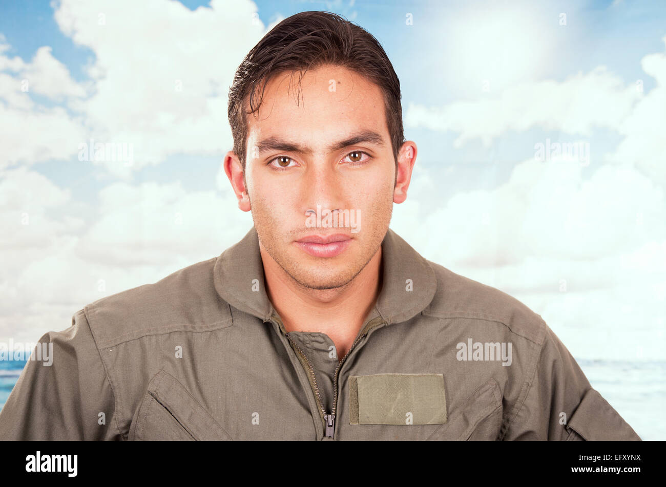 Portrait handsome commercial pilot hi-res stock photography and images ...