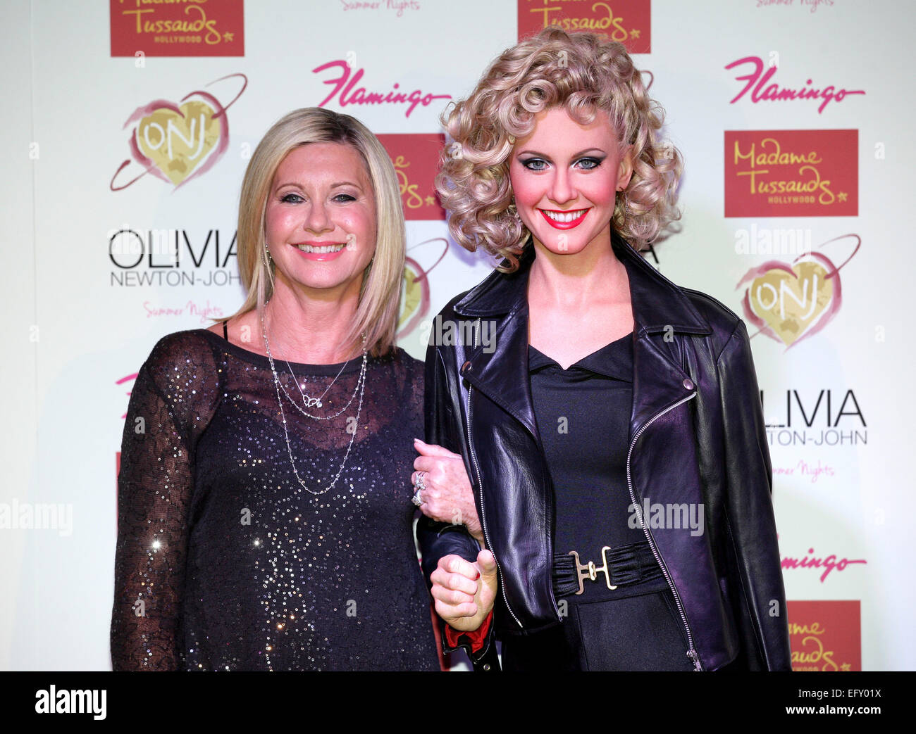 Olivia Newton John wax figure unveiling at Madame Tussauds Las Vegas Featuring: Olivia Newton ...