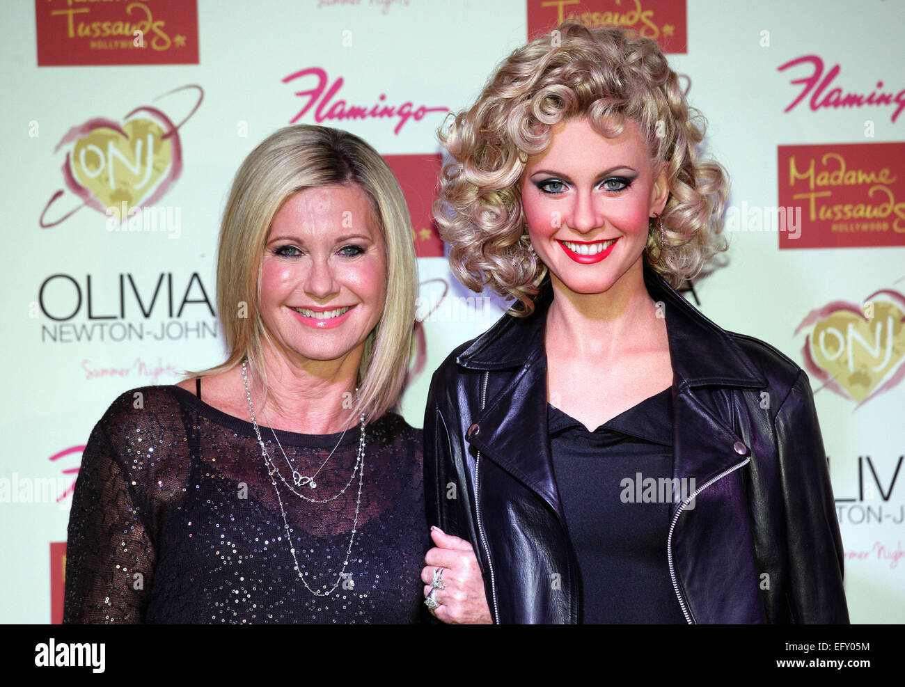 Olivia Newton John wax figure unveiling at Madame Tussauds Las Vegas Featuring: Olivia Newton ...