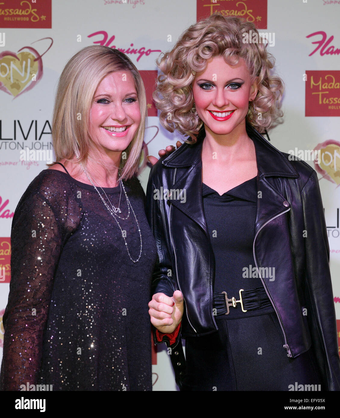 Olivia Newton John wax figure unveiling at Madame Tussauds Las Vegas Featuring: Olivia Newton ...