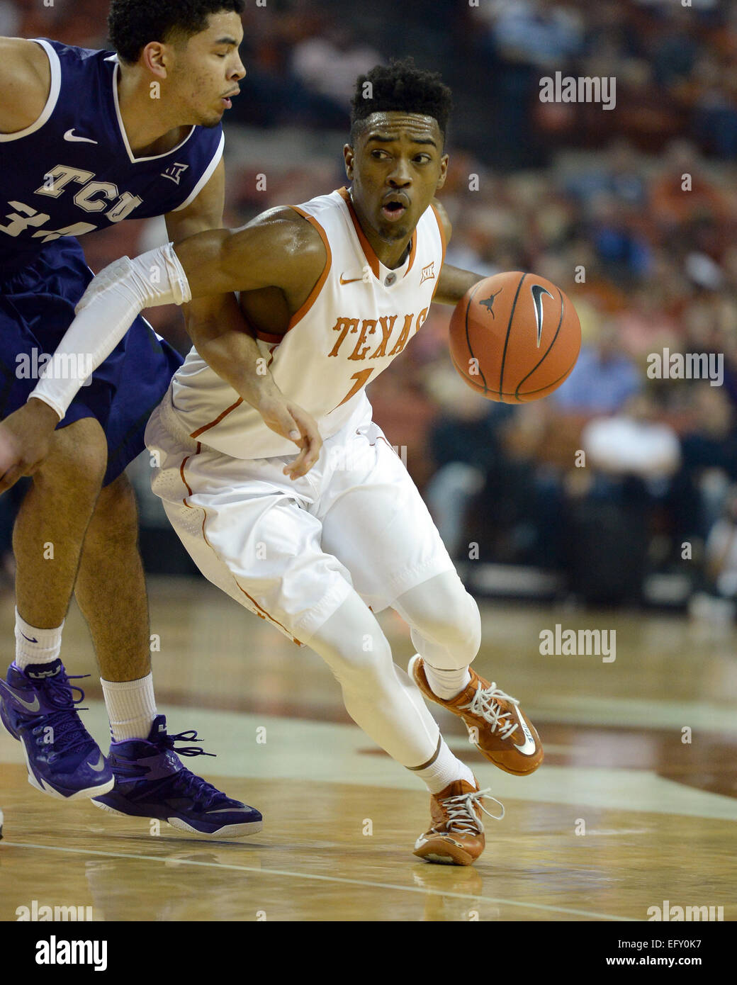 Austin, Texas, USA. 11th Feb, 2015. Isaiah Taylor #1 of the Texas ...