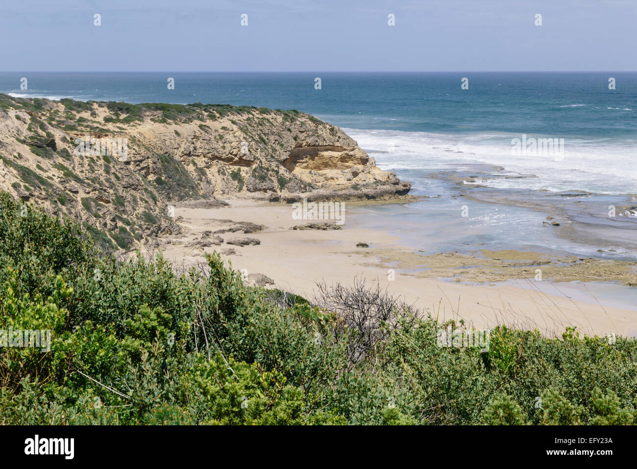 View of Cheviot beach from Cheviot Hill, Point Nepean National Park ...