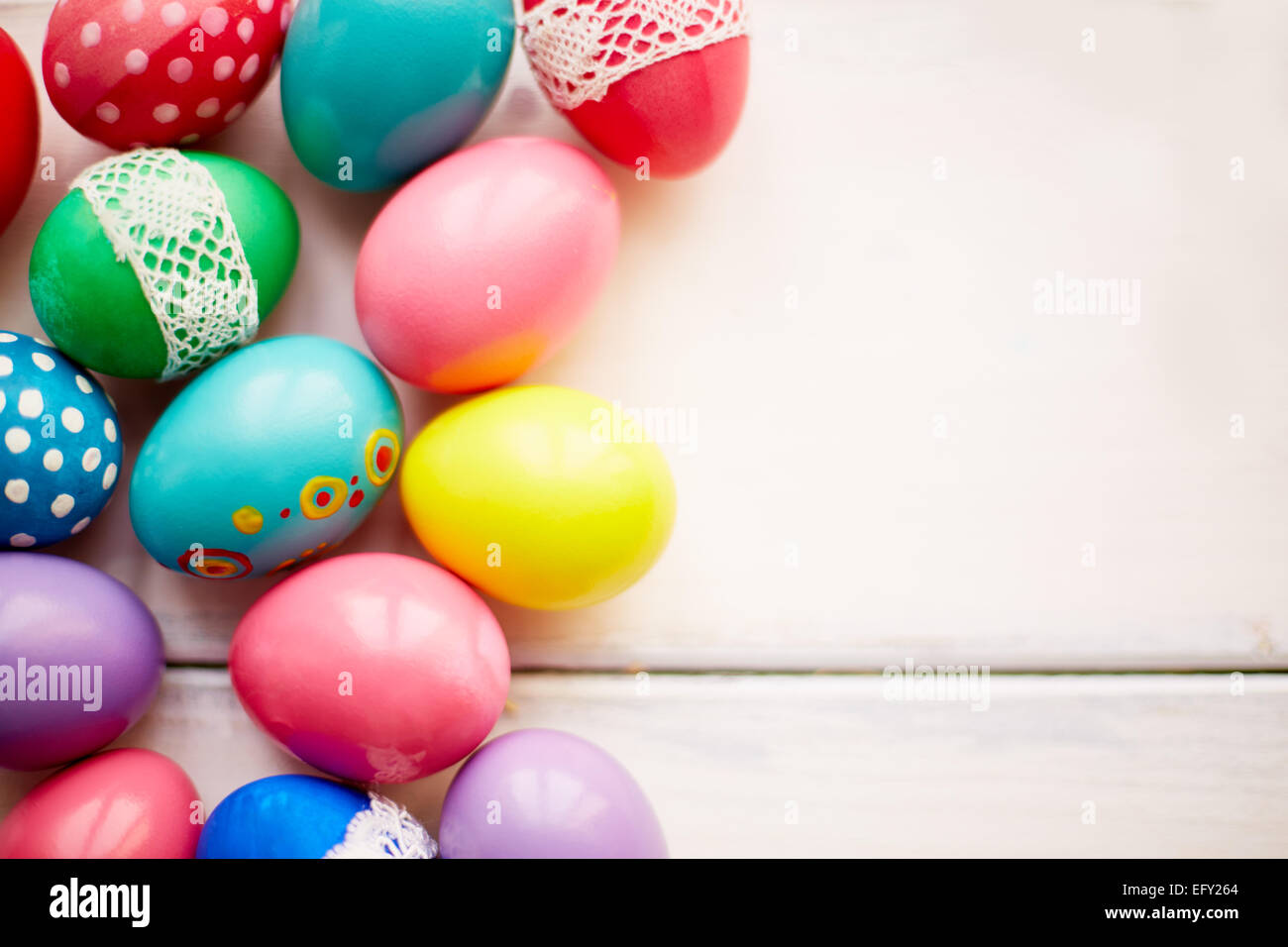 Easter symbols on white background Stock Photo - Alamy