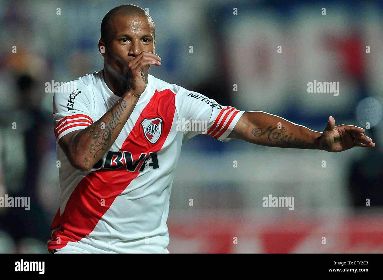 Buenos Aires, Argentina. 11th Feb, 2015. River Plate's Carlos Sanchez ...