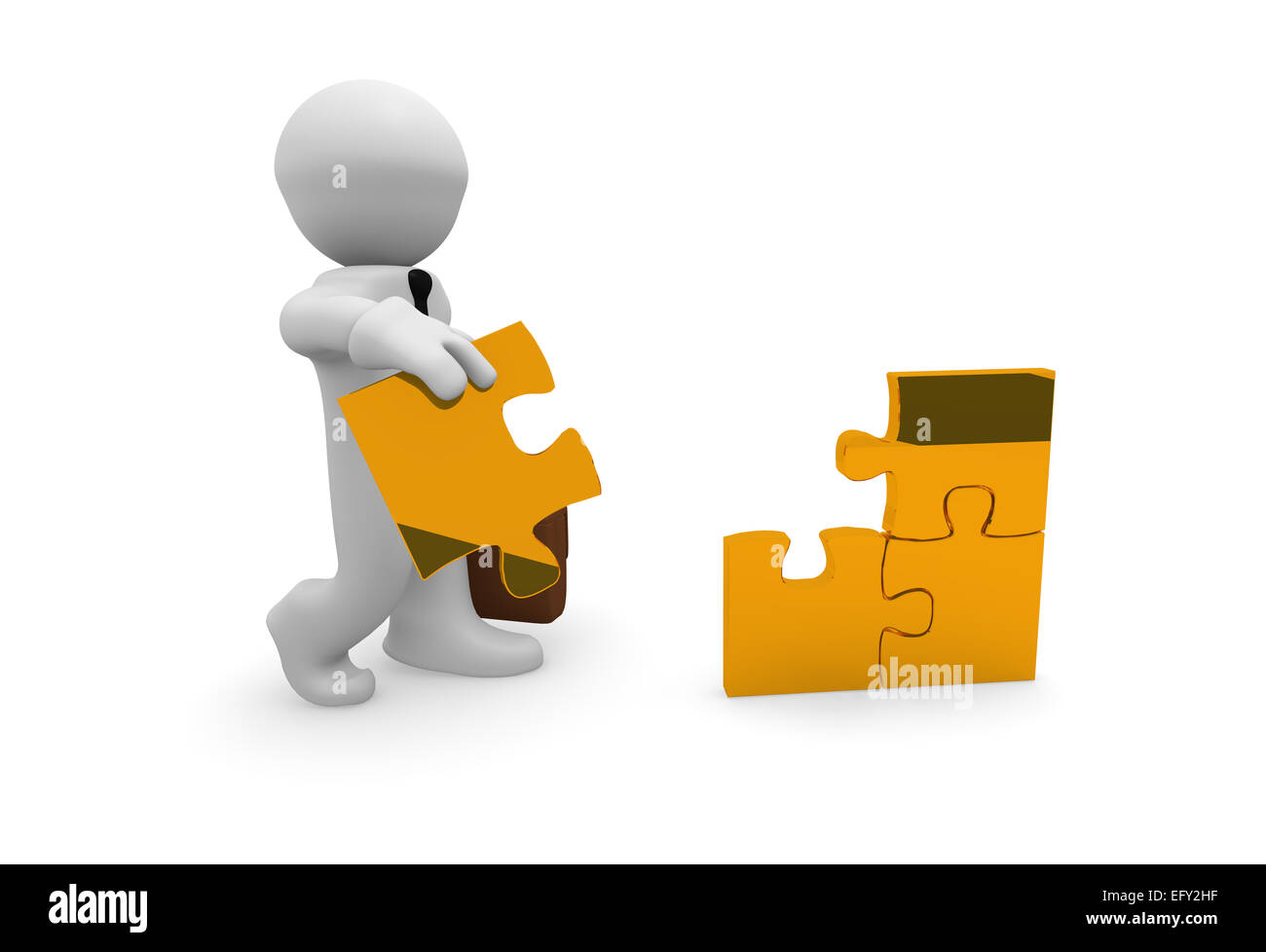 3d man puzzle hi-res stock photography and images - Alamy