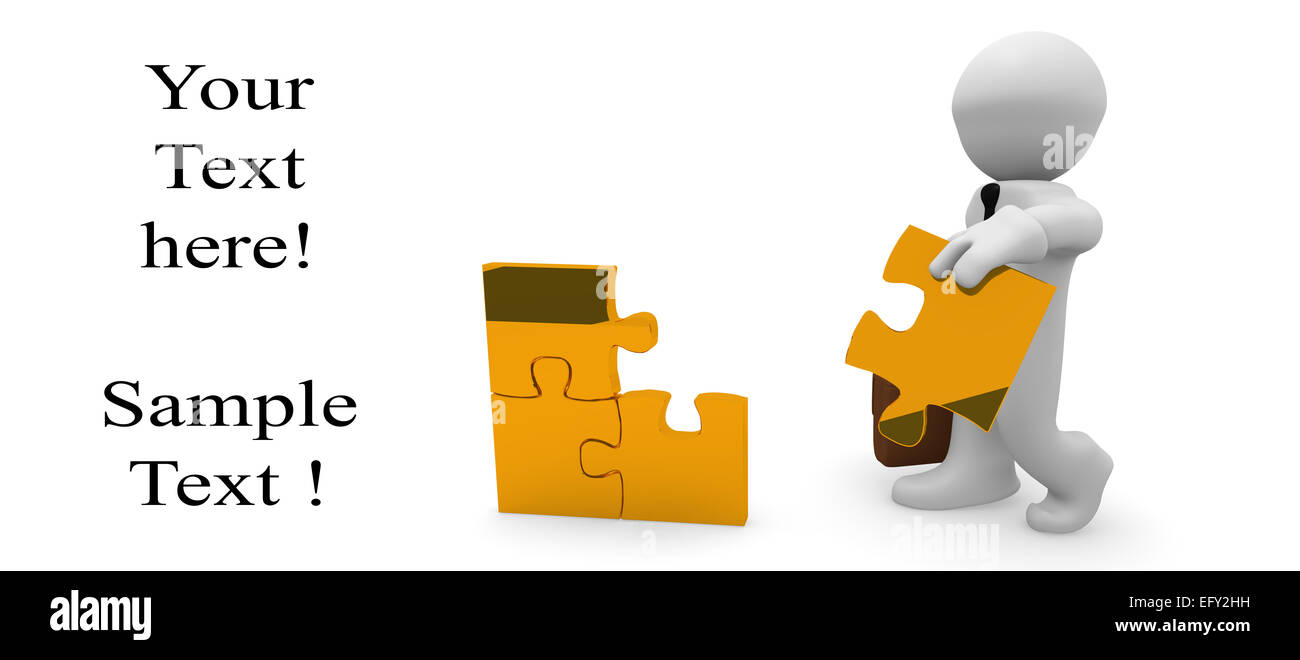 3d man puzzle hi-res stock photography and images - Alamy