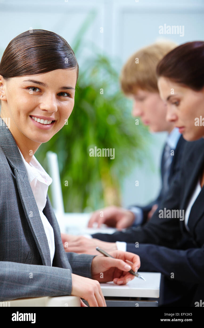 Worker happy with employer hi-res stock photography and images - Alamy