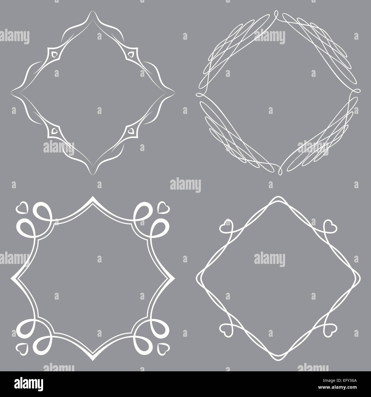 Set of nice decorative frames Stock Photo - Alamy