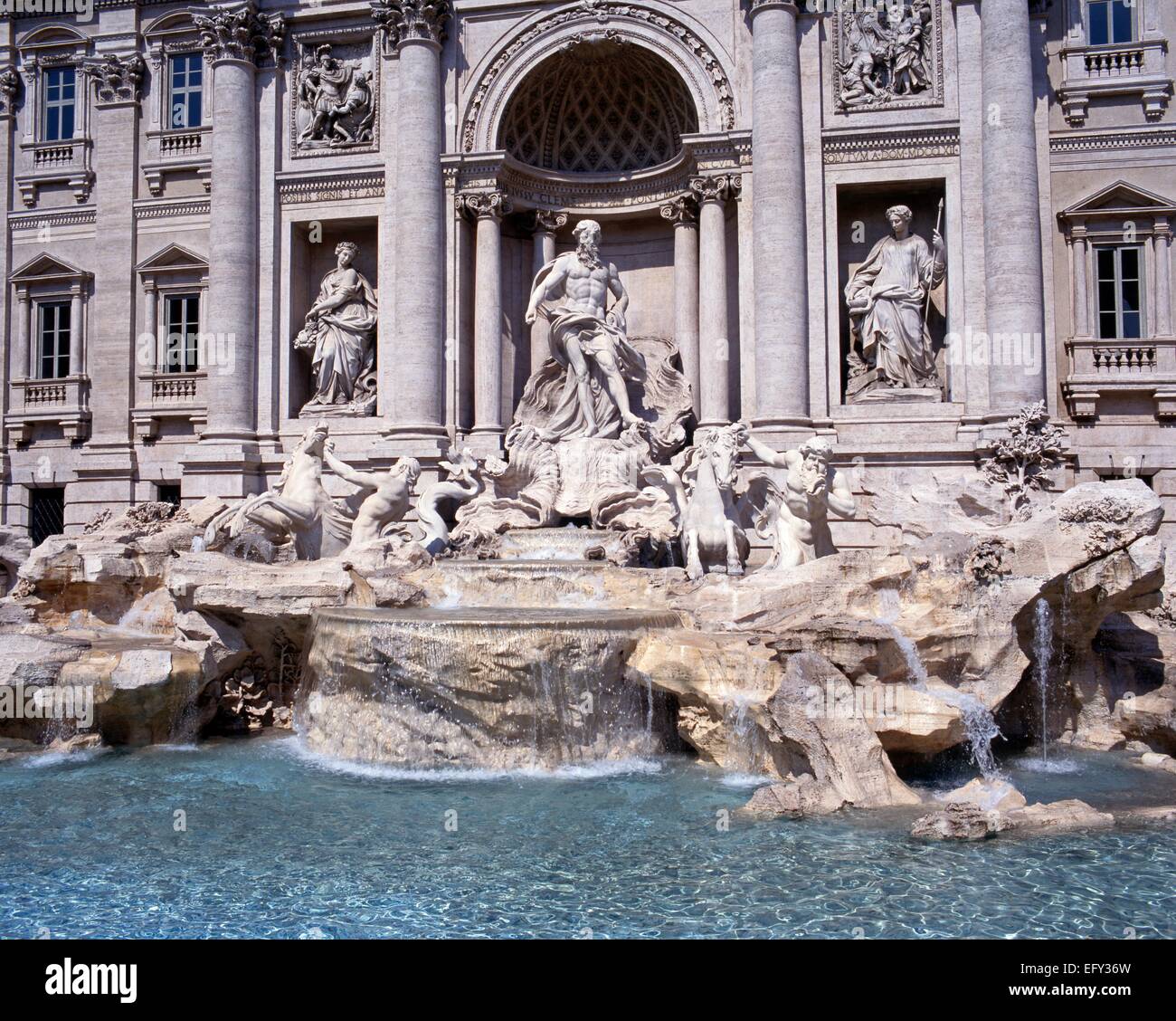 The Trevi Fountain, Palazzo Poli, Rome, Lazio, Italy, Europe Stock ...