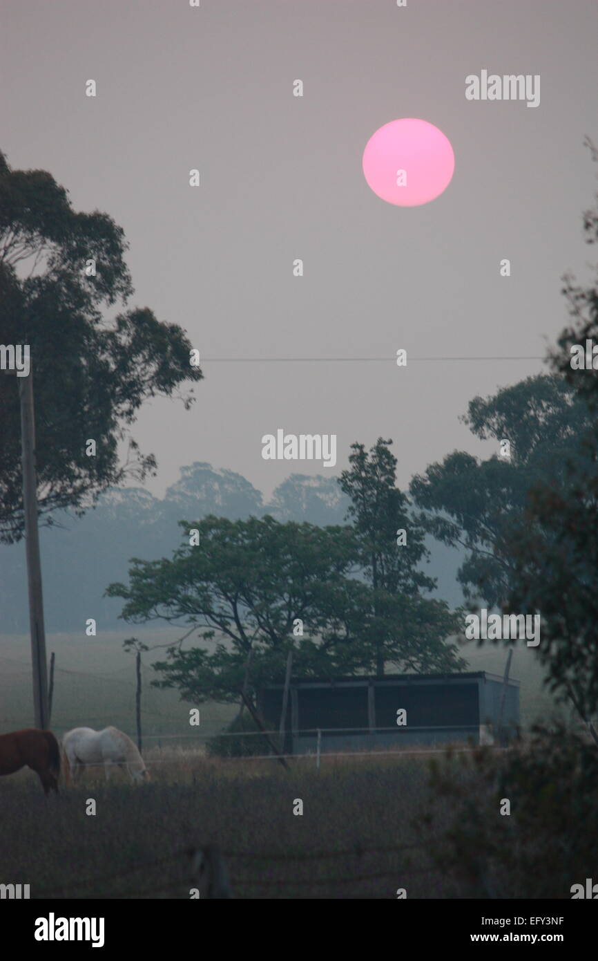 Smoke sunset hi-res stock photography and images - Alamy