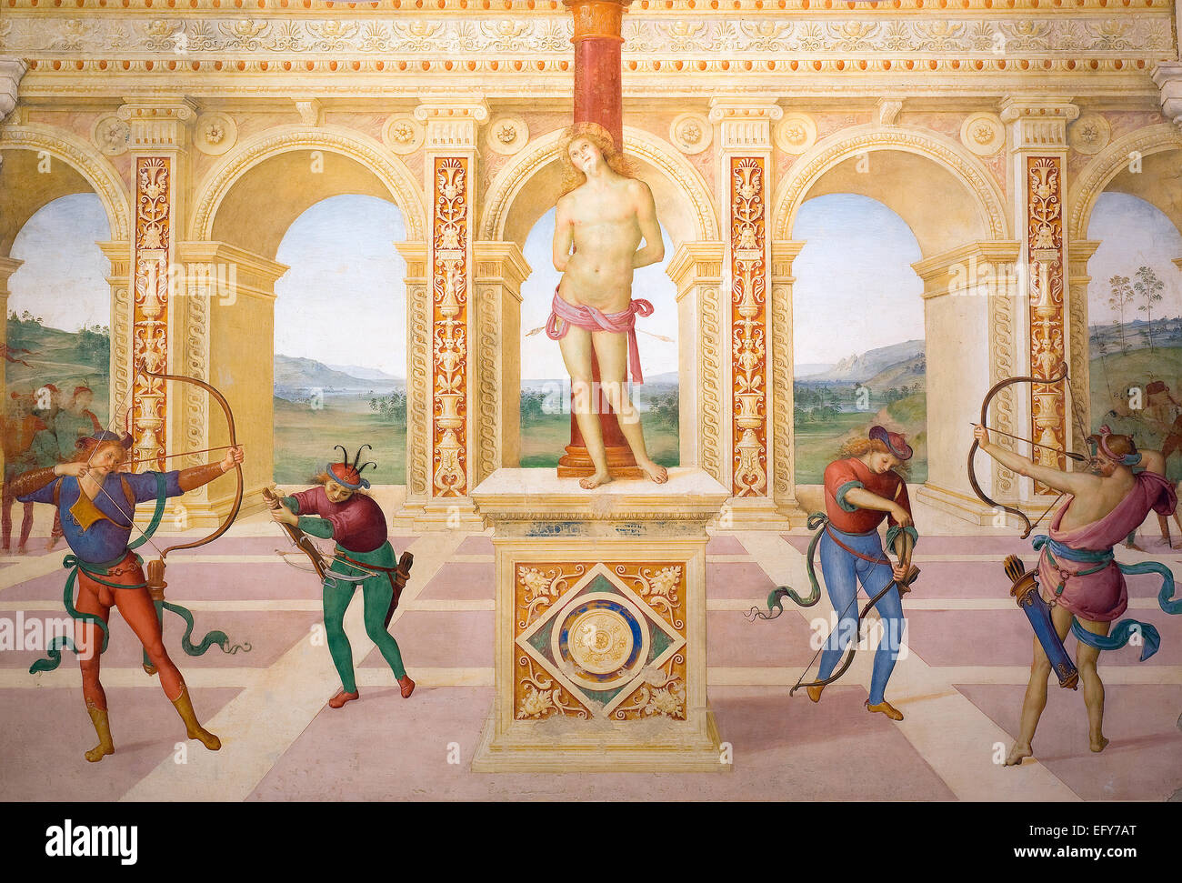 The famous painting "Il martirio di San Sebastiano" (1505) by Pietro ...