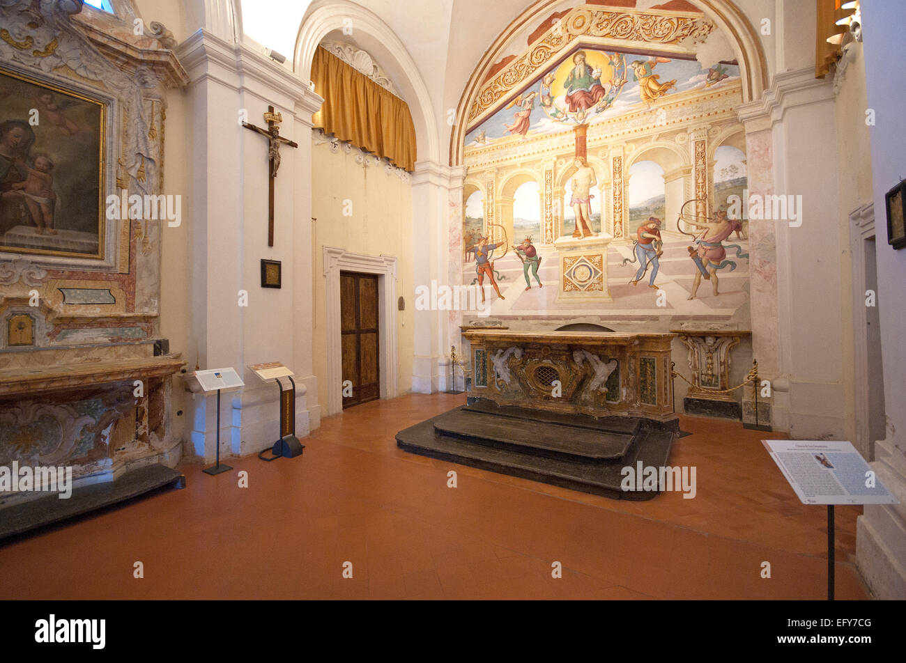 San Sebastiano Church, painting "Il martirio di San Sebastiano" (1505 ...