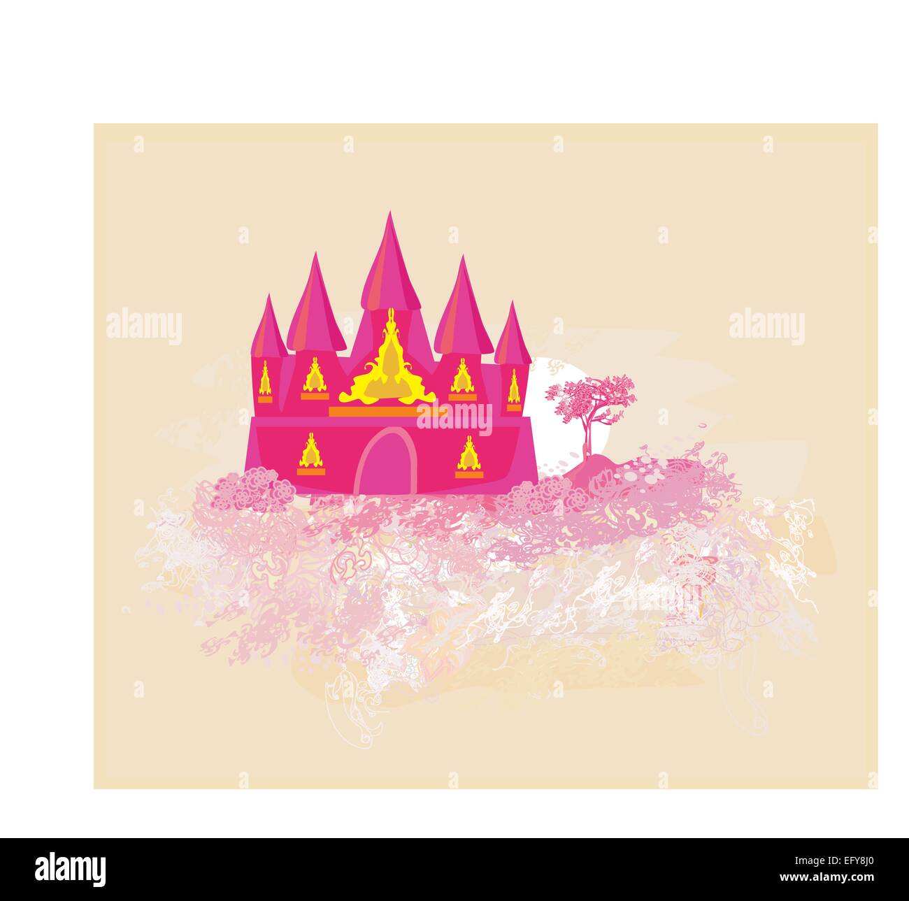 Magic Fairy Tale Princess Castle Stock Vector Image & Art - Alamy