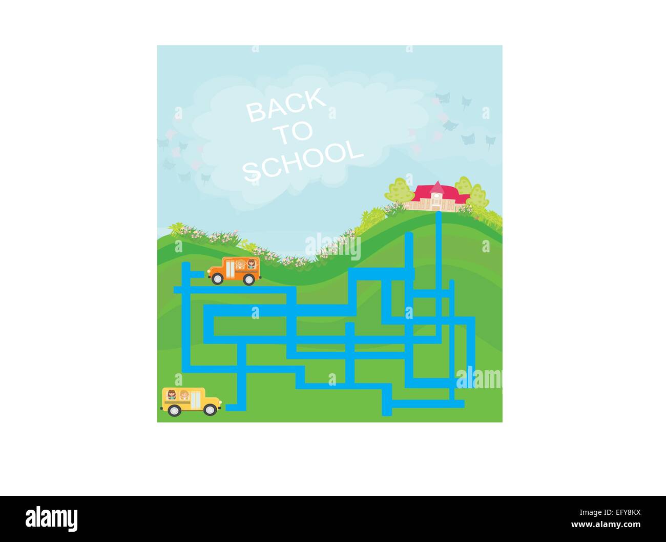 back to school - maze Stock Vector Image & Art - Alamy