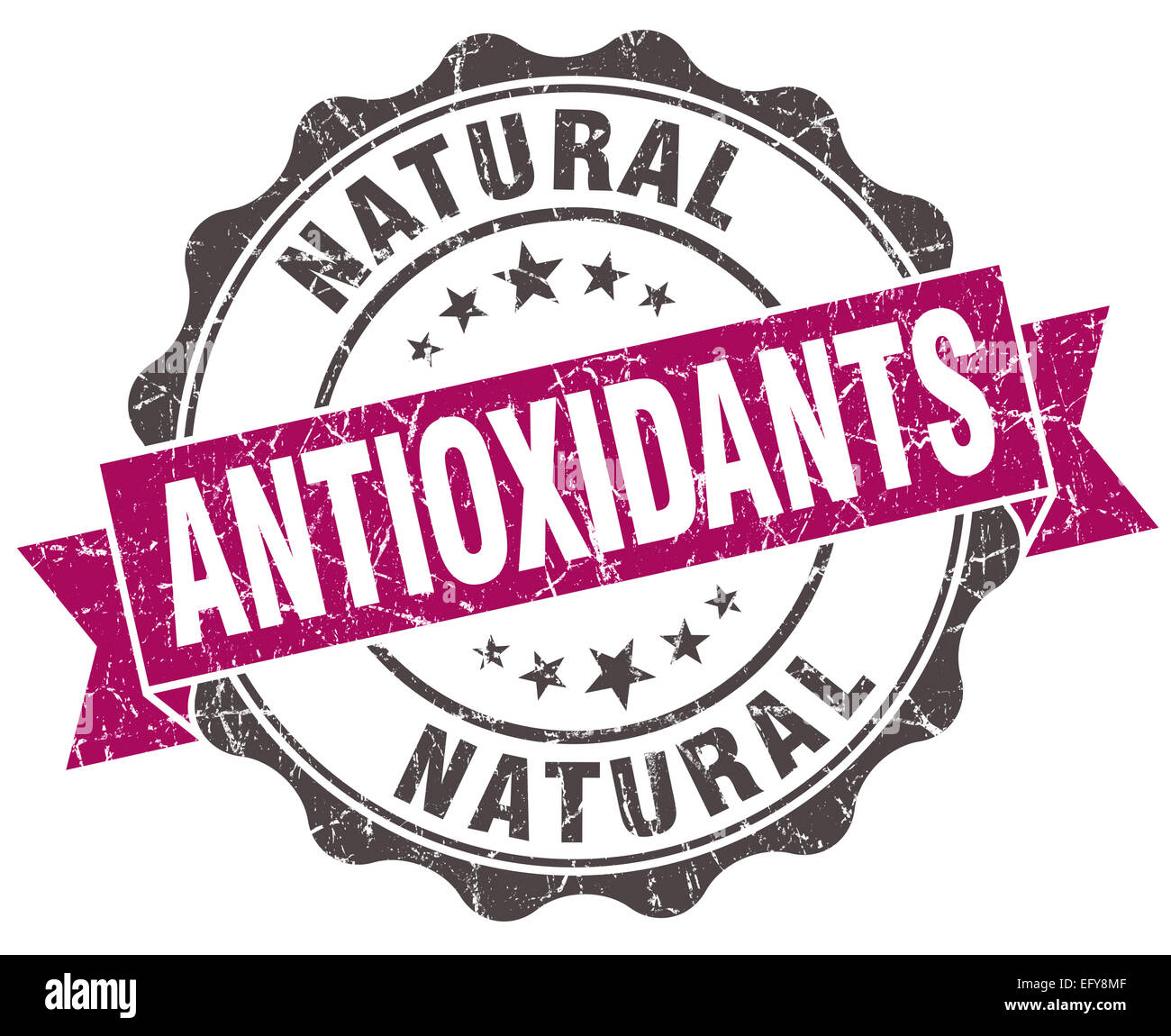 antioxidants grunge violet seal isolated on white Stock Photo - Alamy